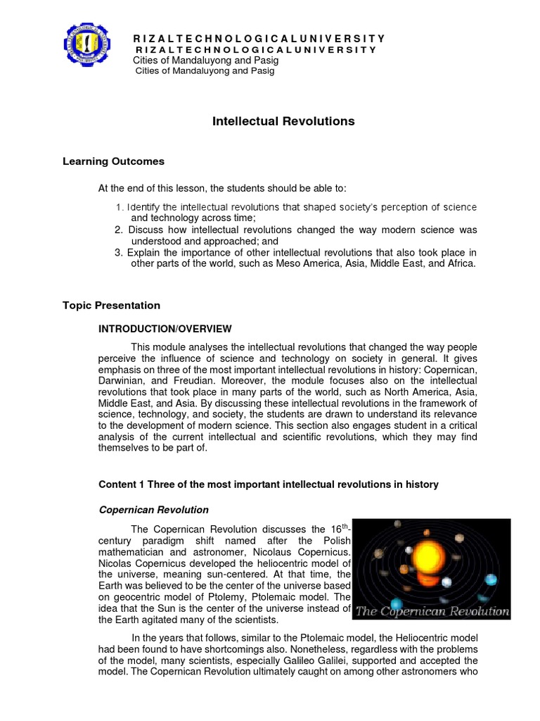 Intellectual Revolution | PDF | Science | Heliocentrism