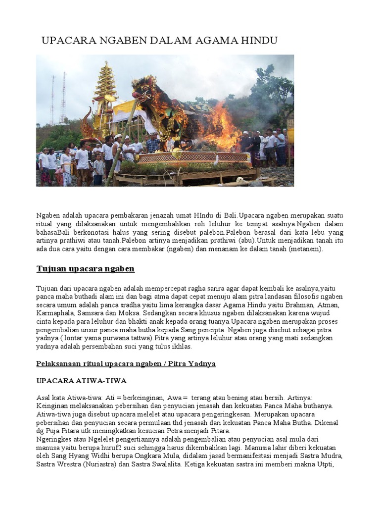 Ngaben Dalam Agama Hindu | PDF | Kajian Bahasa Asing | Agama & Spiritualitas