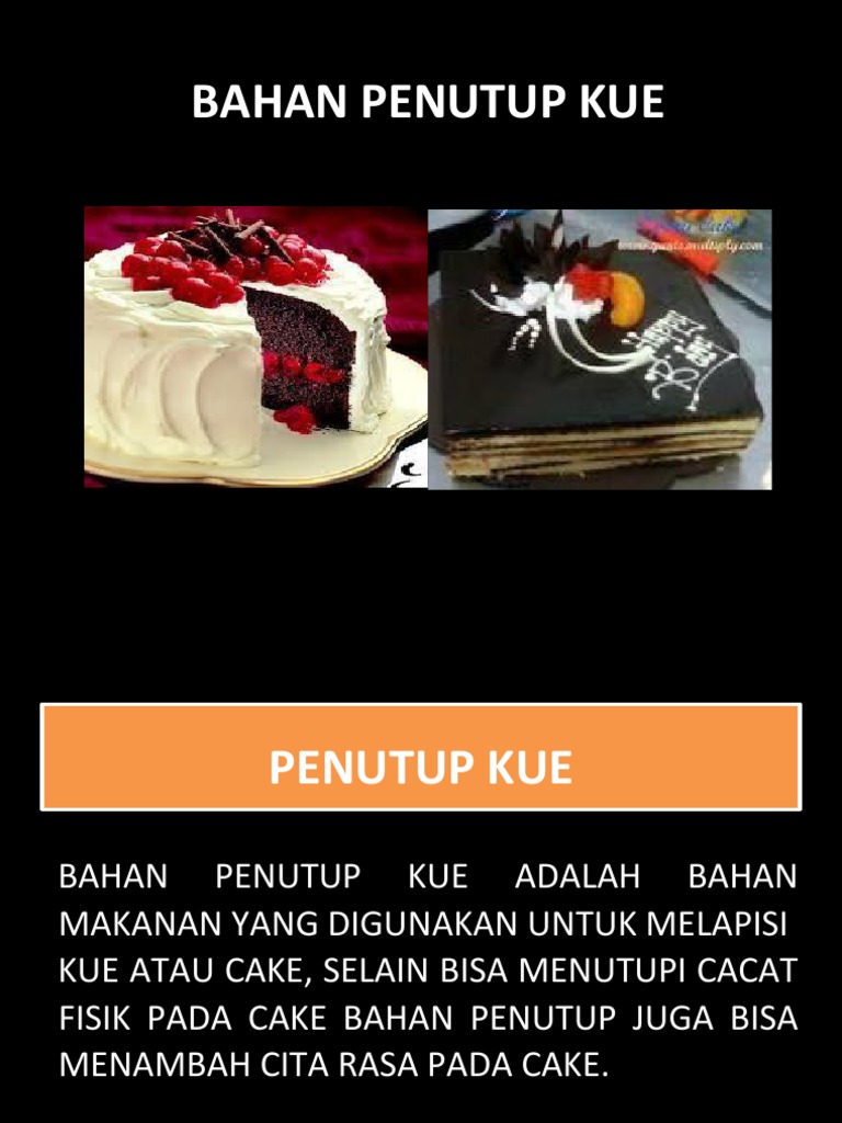 Bahan Penutup Kue | PDF