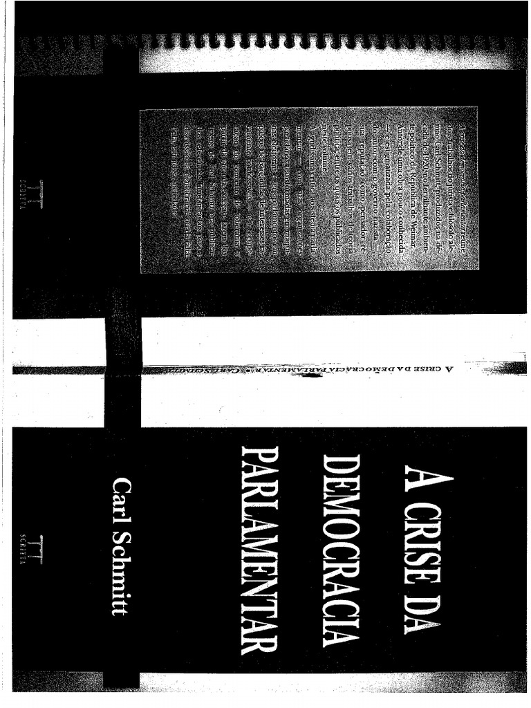 Carl Schmitt - A Crise Da Democracia Parlamentar | PDF