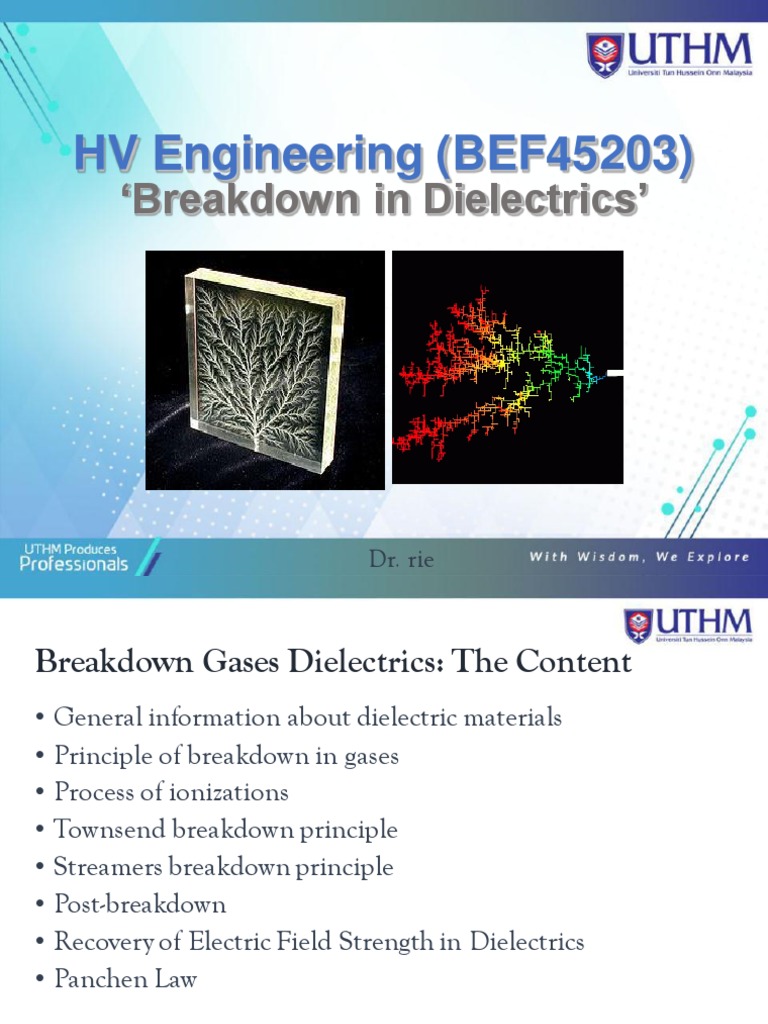 Bef45203 HV Chapter 2 - Breakdown in Gasses | PDF | Electrical Breakdown | Ionization