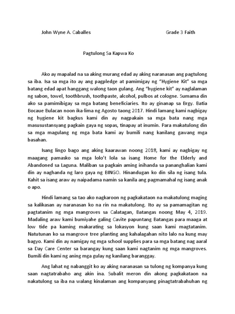 Talata Filipino 1 | PDF