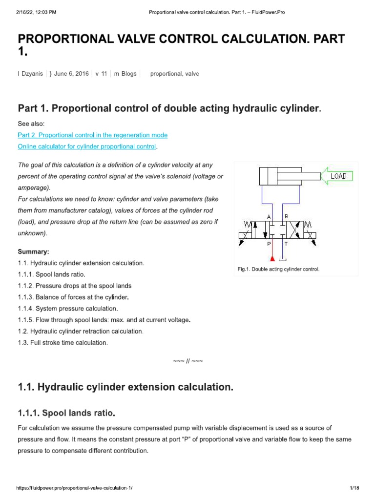 Proportional Valve Calculation | PDF