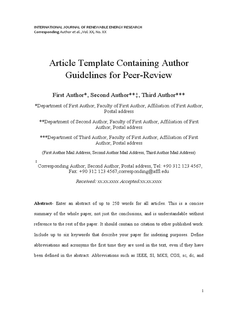 IJRER Article Submission Guide | PDF | Paragraph | Peer Review