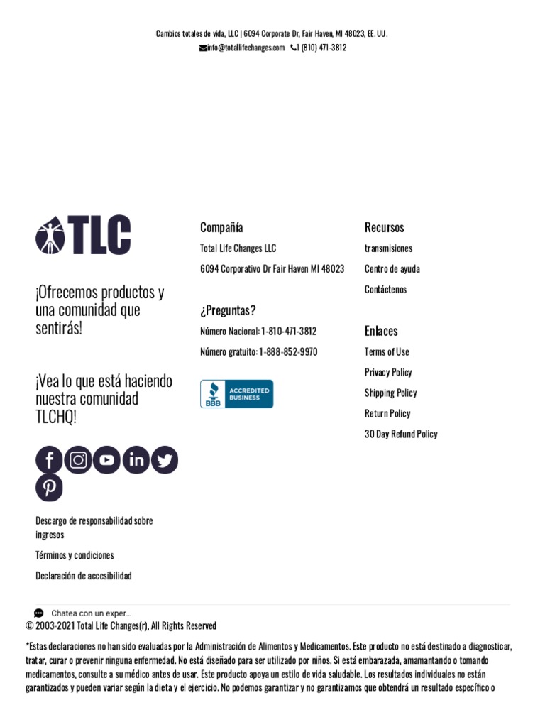 Número de Factura 16546317 - Total Life Changes, LLC | PDF | Especialidades Medicas | Nutrición