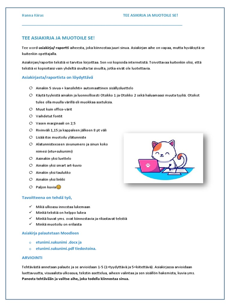 Word Oma Raportti | PDF