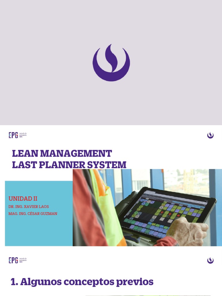 Unidad Ii - Lean Construction Management - Last Planner | PDF ...