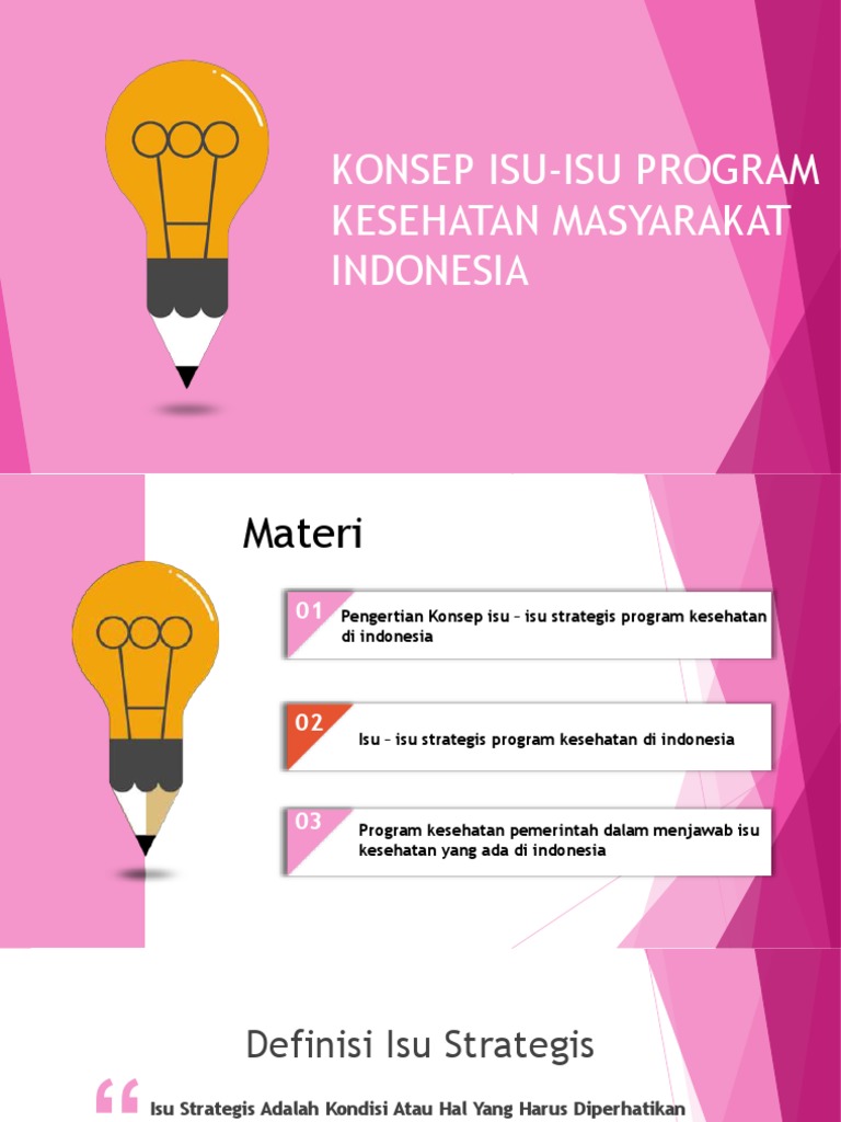 2021 Konsep Isu Isu Strategis Program Kesehatan Di Indonesia | PDF