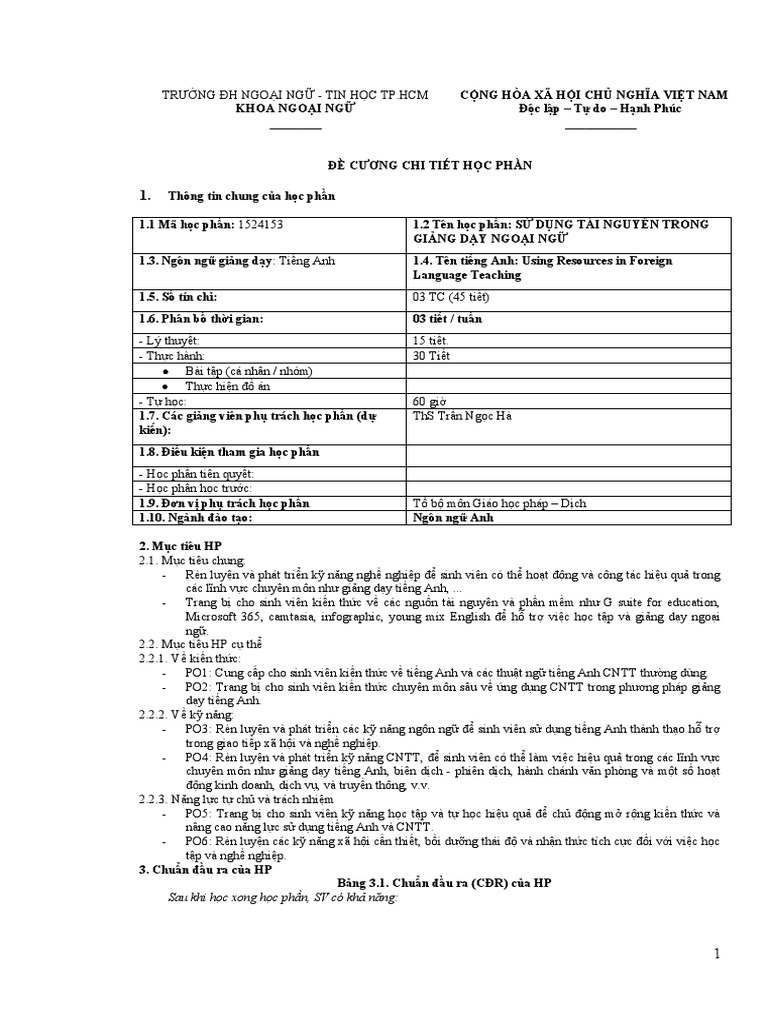 S D NG Tài Nguyên Trong Gi NG D y Ngo I NG | PDF