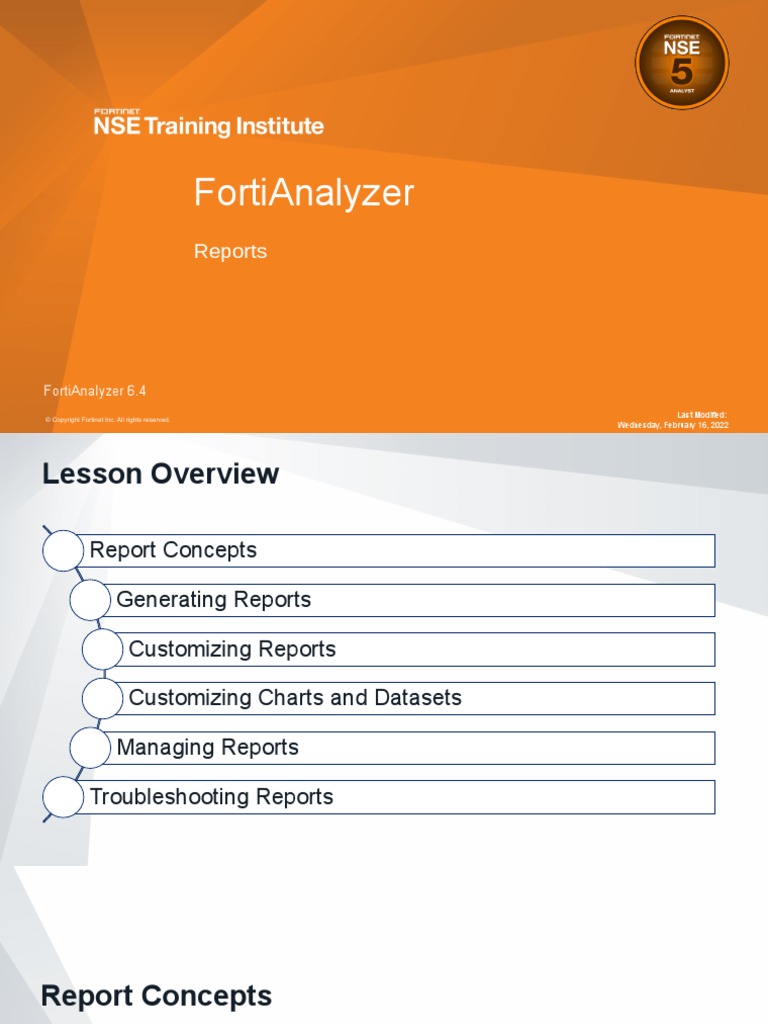 FortiAnalyzer 05 Reports | PDF | Databases | Sql
