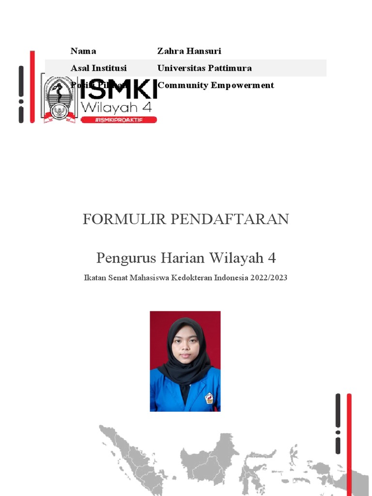 Pendaftaran ISMKI Wilayah 4 2022/2023 | PDF