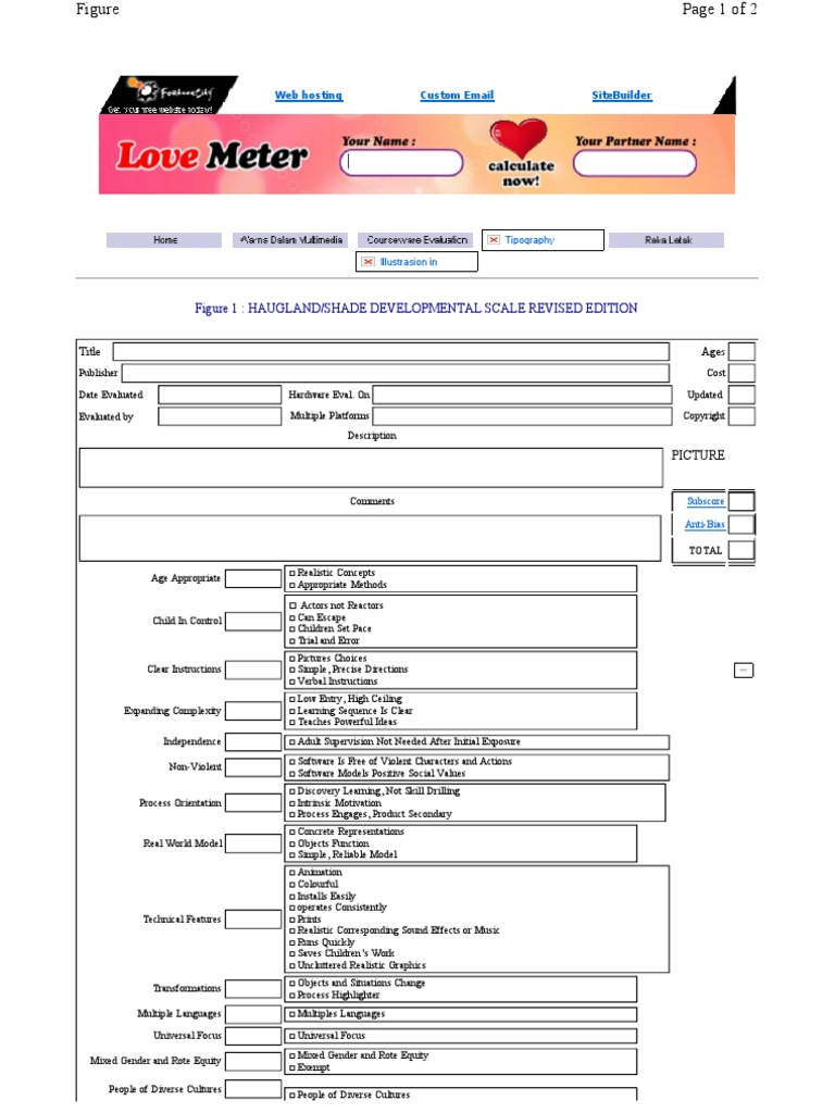 Figure 1: Haugland/Shade Developmental Scale Revised Edition | Download ...