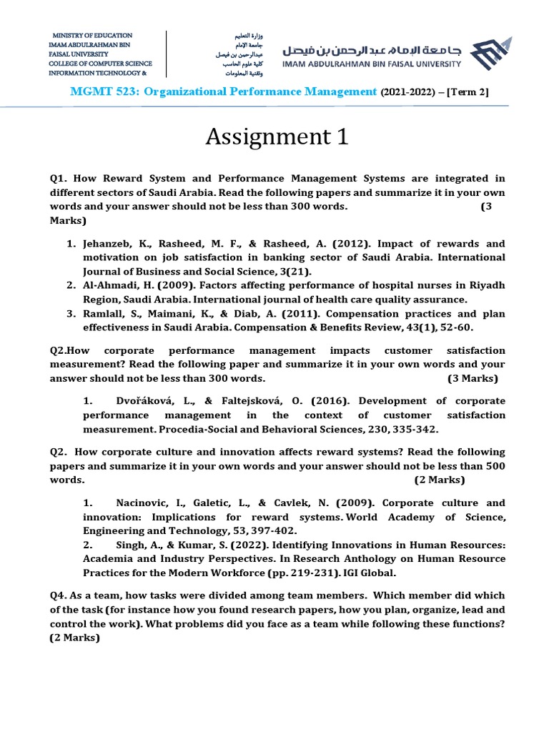 Assignment 1 OPM | PDF | Organizational Culture | Science