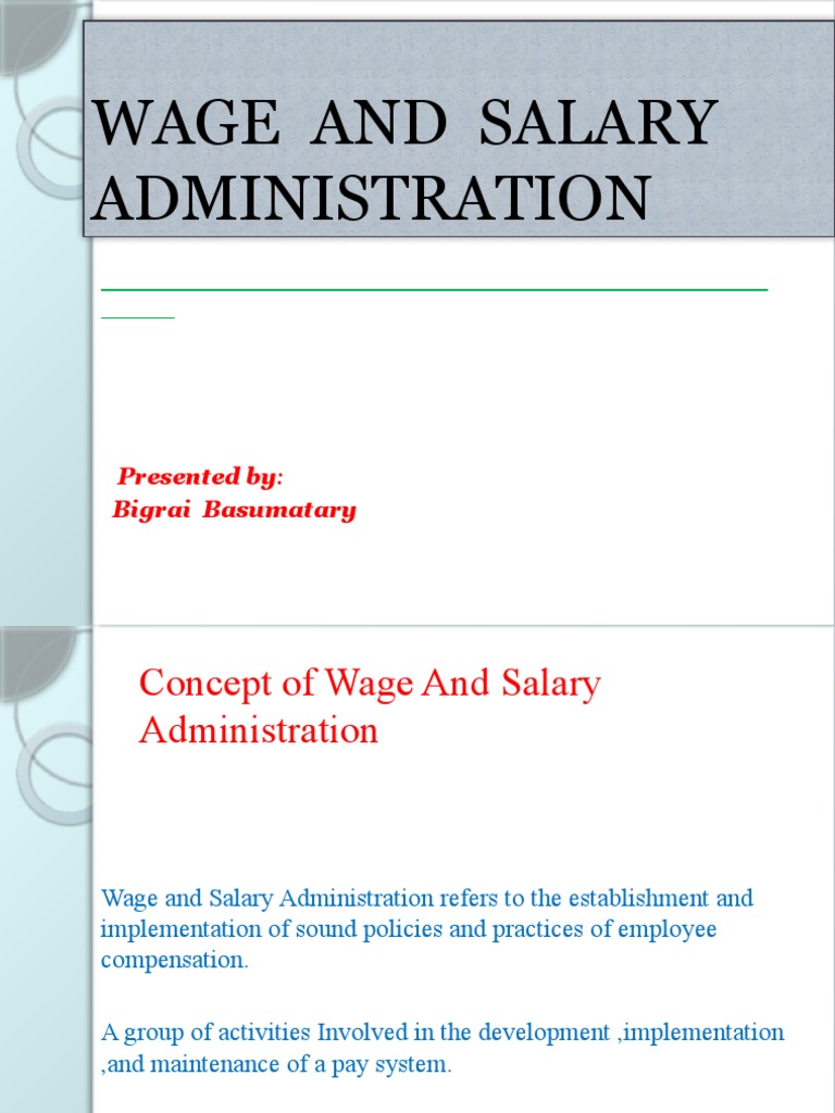 Wage and Salary Administration (HRM) | PDF | Salary | Wage