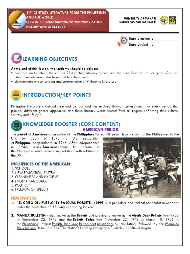 21st - Lesson 3b Module | PDF | Philippines | Cartoon