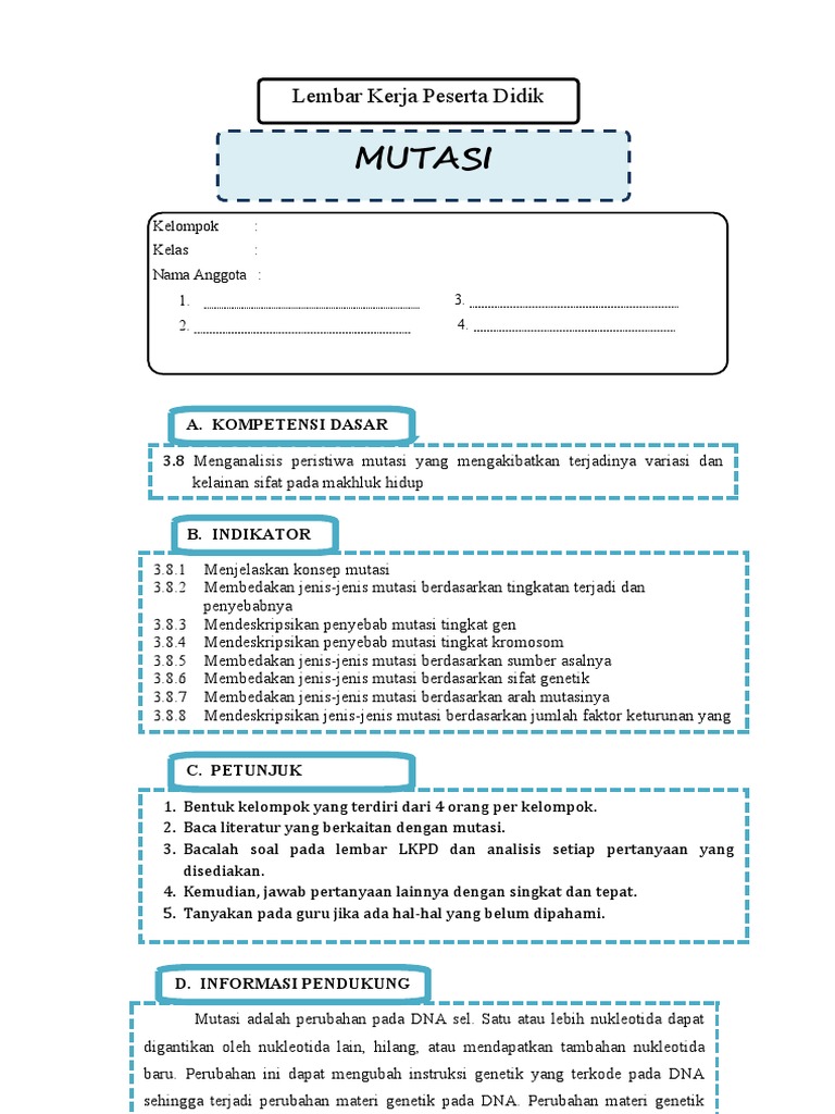 LKPD Mutasi | PDF