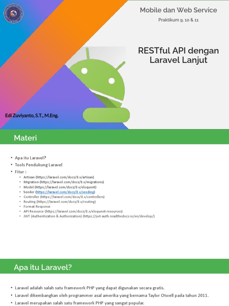 RESTful API Dengan Laravel Lanjut | PDF