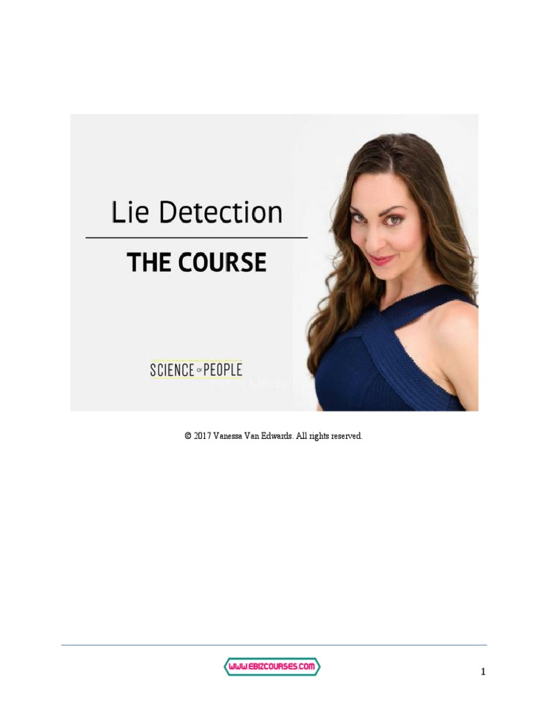 Lie Detection Workbook | PDF | Nonverbal Communication | Facial Expression