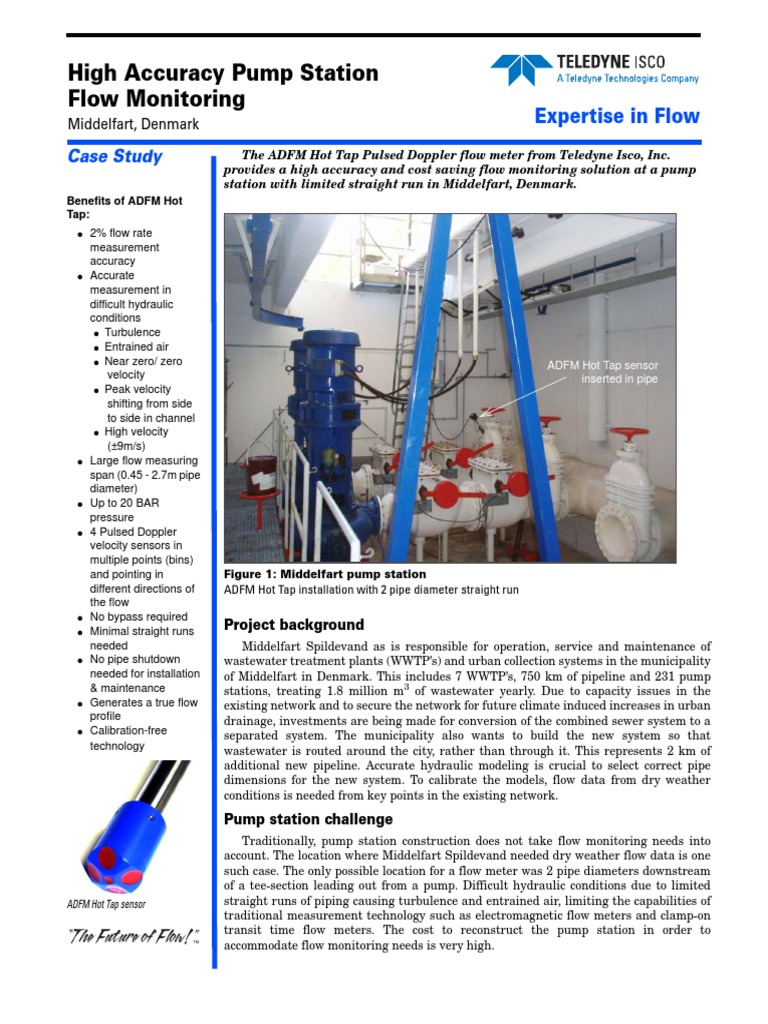 High Accuracy Pump Station Flow Monitoring Case Study | PDF | Flow Measurement | Fluid Dynamics