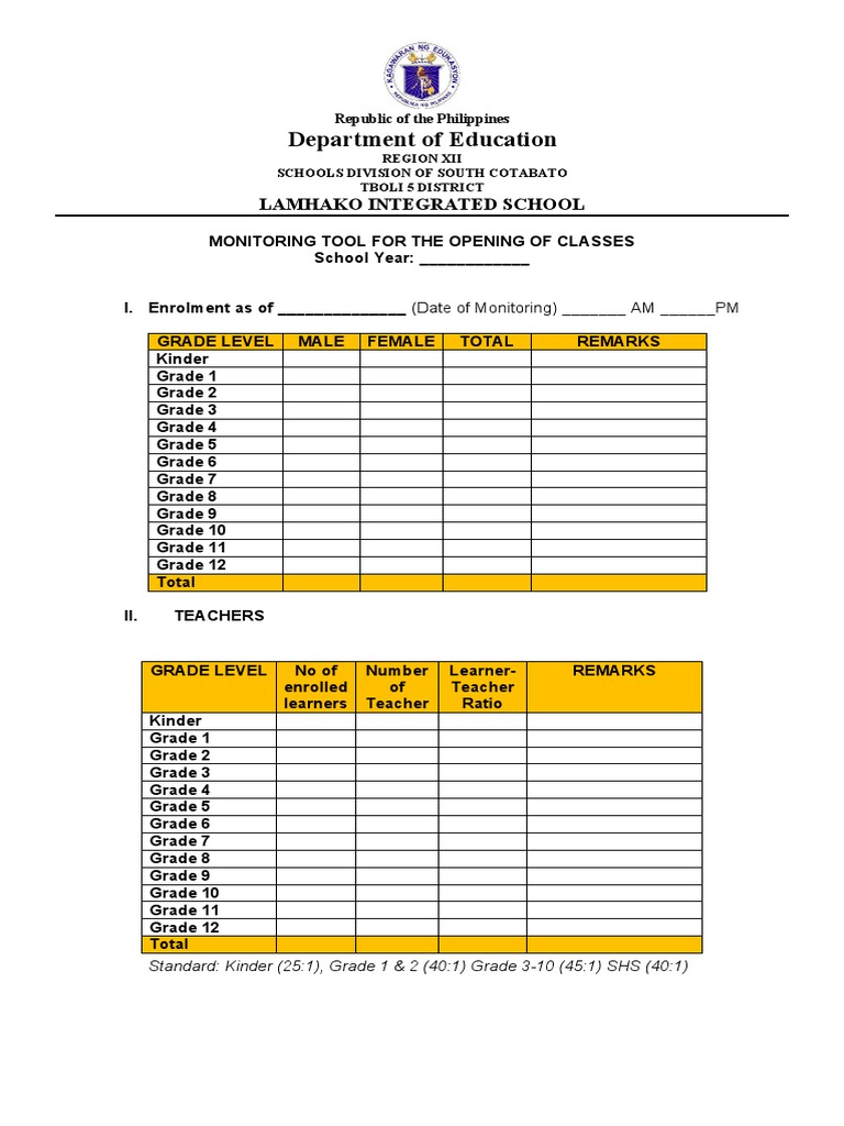 Monitoring Tool For The Opening of Classes | PDF | Learning | Behavior ...