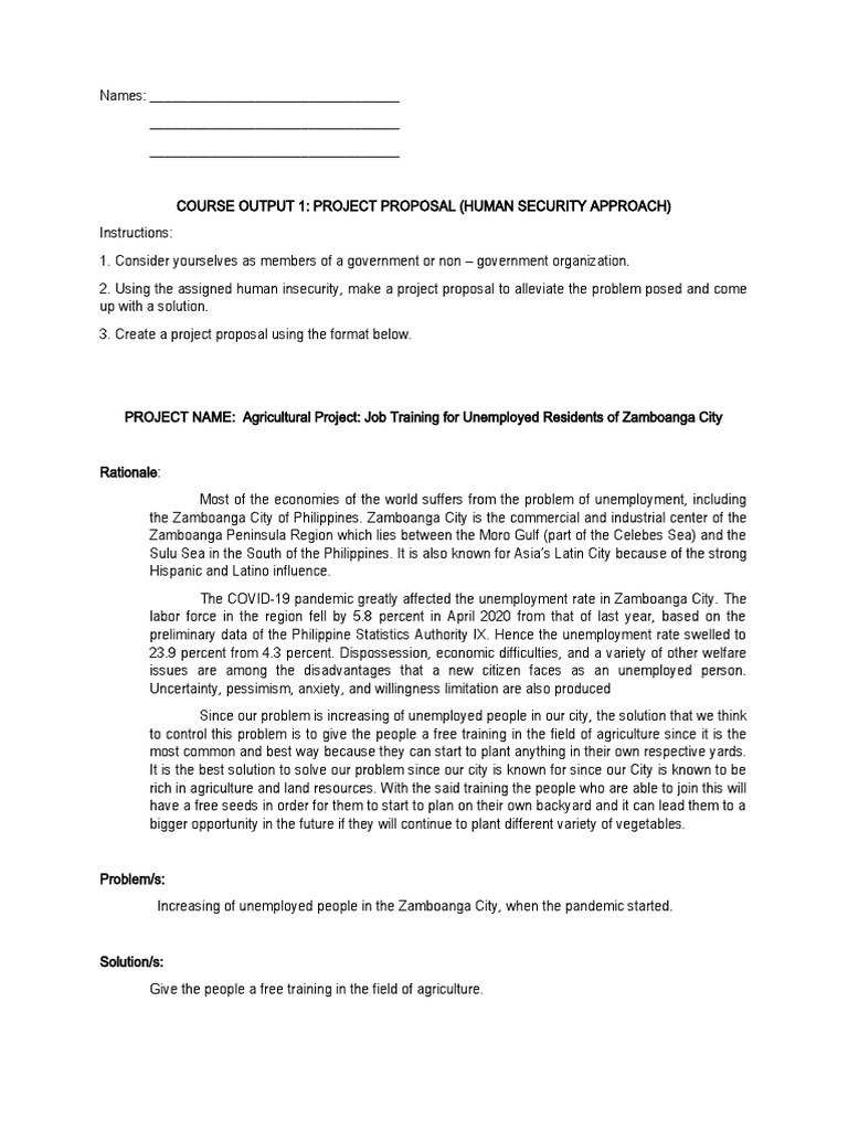 Action Plan | Download Free PDF | Unemployment | Social Science