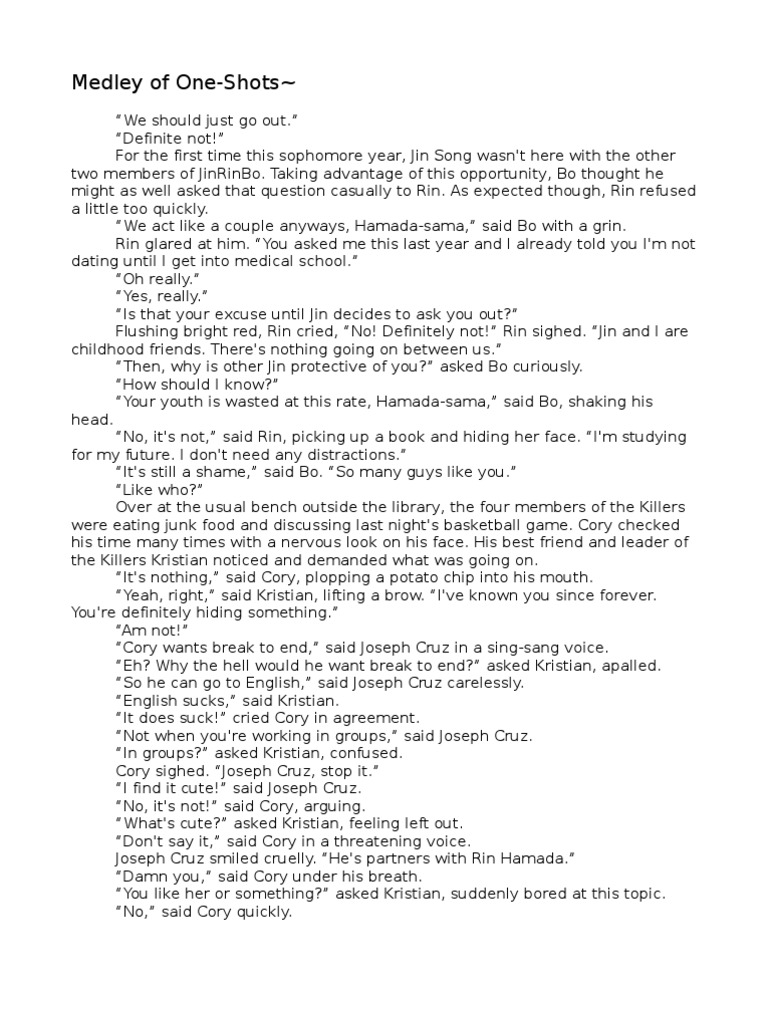 Medley One Shot | PDF