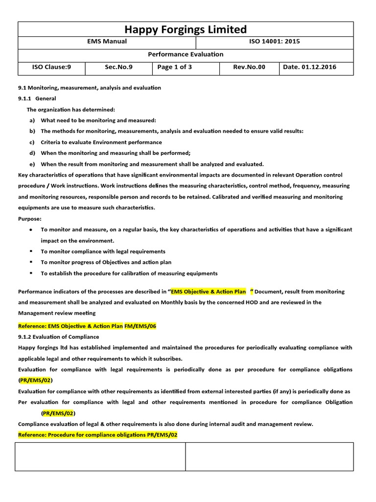 Performance Evaluation | PDF | Audit | Internal Audit