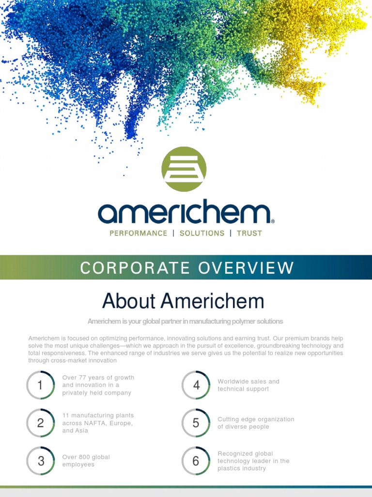 Americhem Corporate Presentation | PDF | Chemistry | Materials