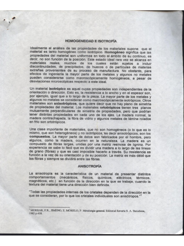 Homogeneidad e Isotropía | PDF