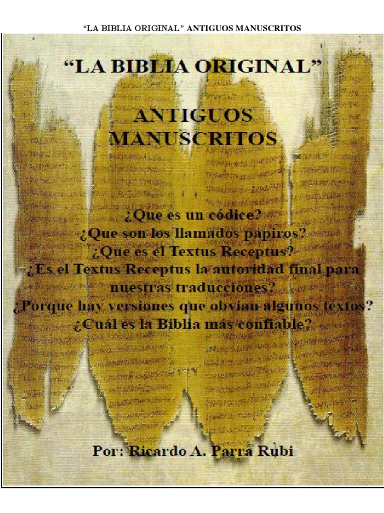 Manuscritos y Papiros de la Biblia Original | PDF | Papiro | Biblia