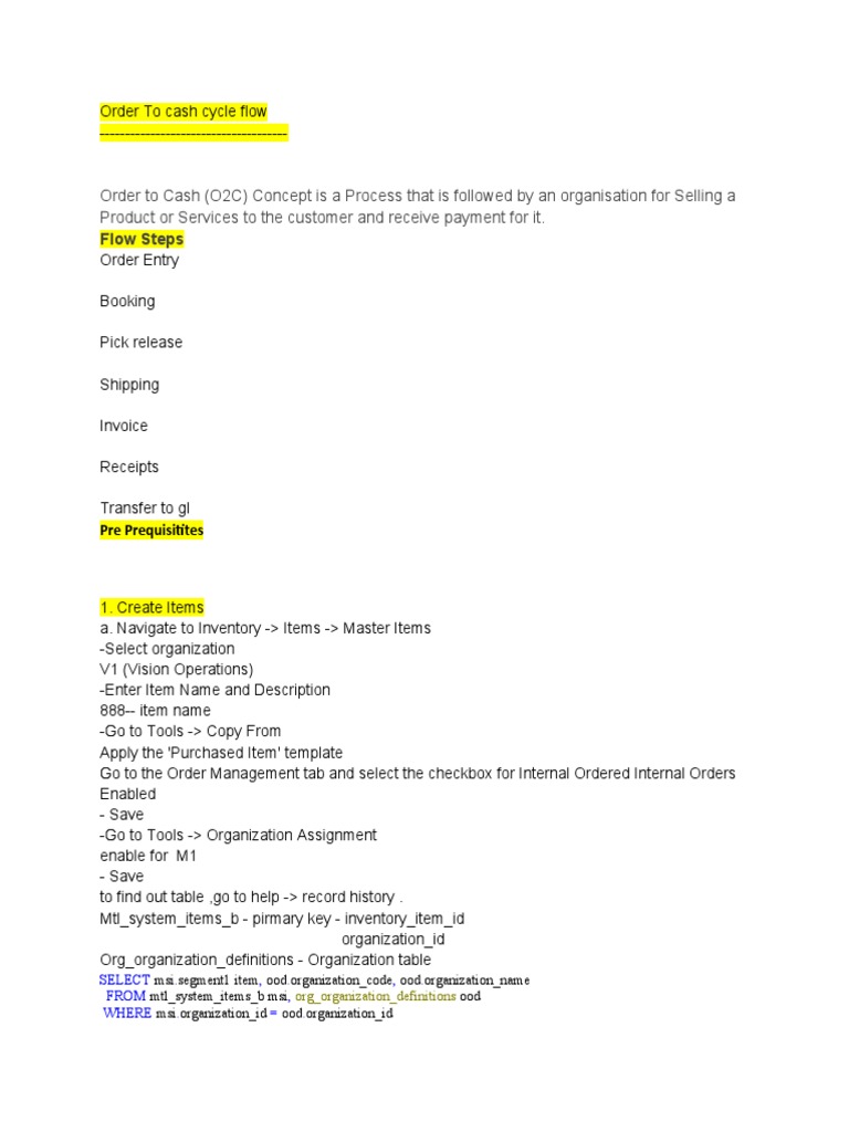 O2C Process for Oracle Users | PDF | Receipt | Computing
