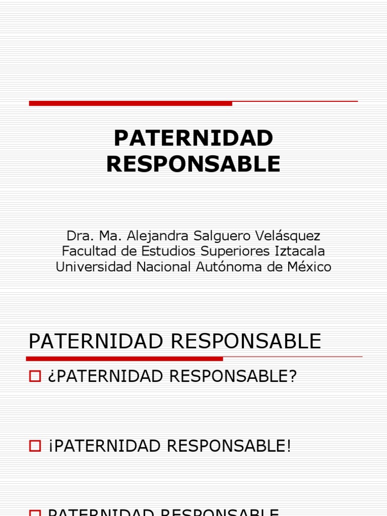 Paternidad Responsable | PDF | Hombre | Familia