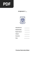 Assignment Cover Page - Format | PDF | Art | Science & Mathematics