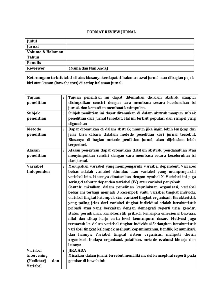 Format Review Jurnal | PDF