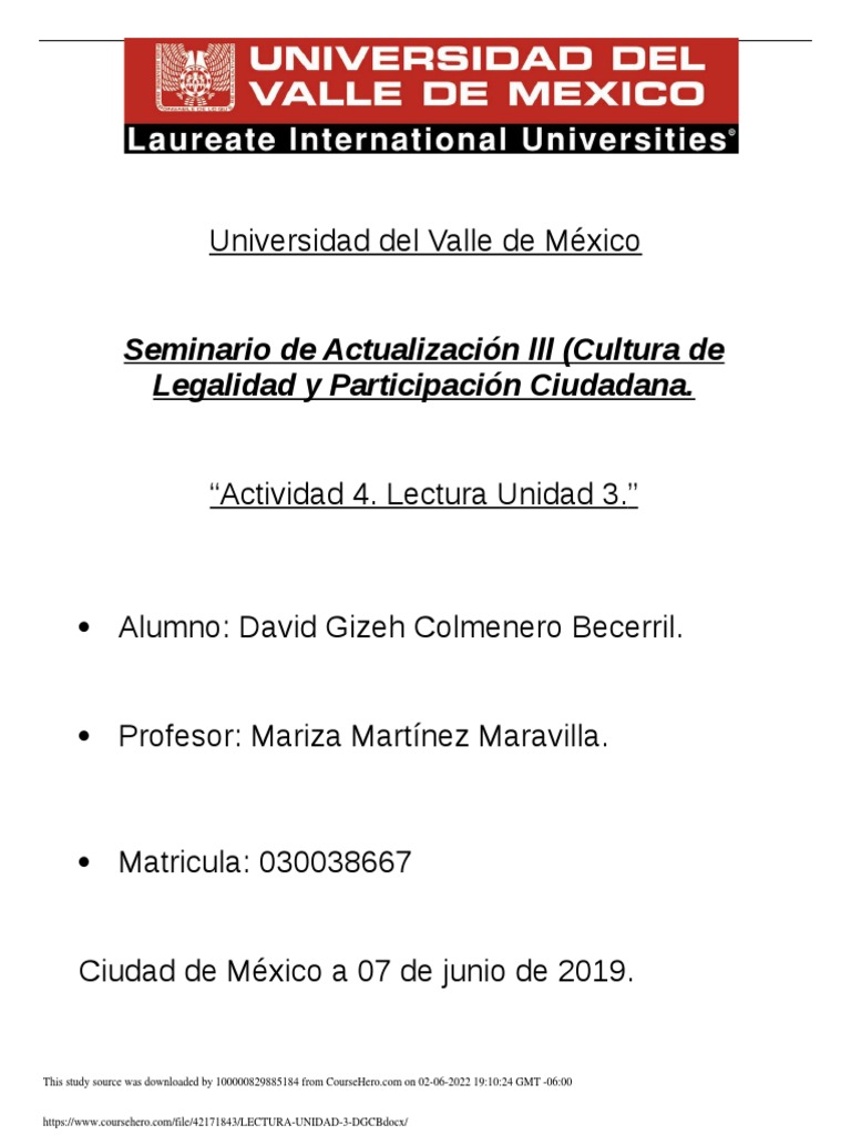 Lectura Unidad 3 DGCB | PDF