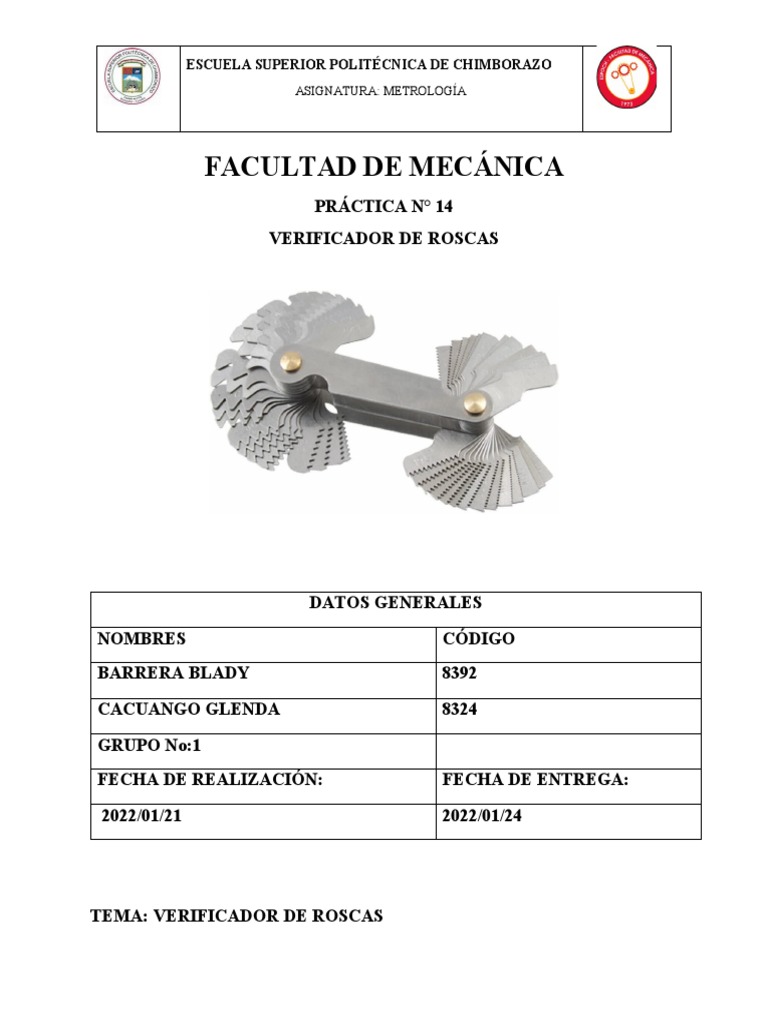 Medición de roscas y ángulos con calibradores | PDF | Metrología | Tornillo