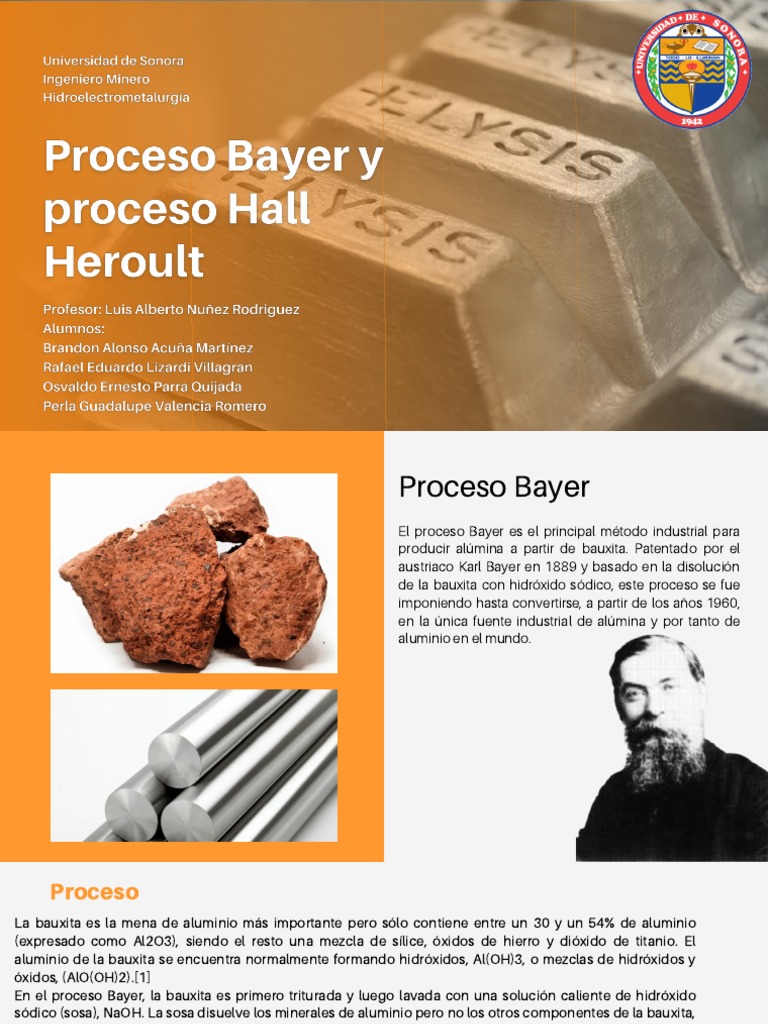 Proceso Bayer y Proceso Hall Heroult | PDF | Física Aplicada e Interdisciplinaria | Aluminio