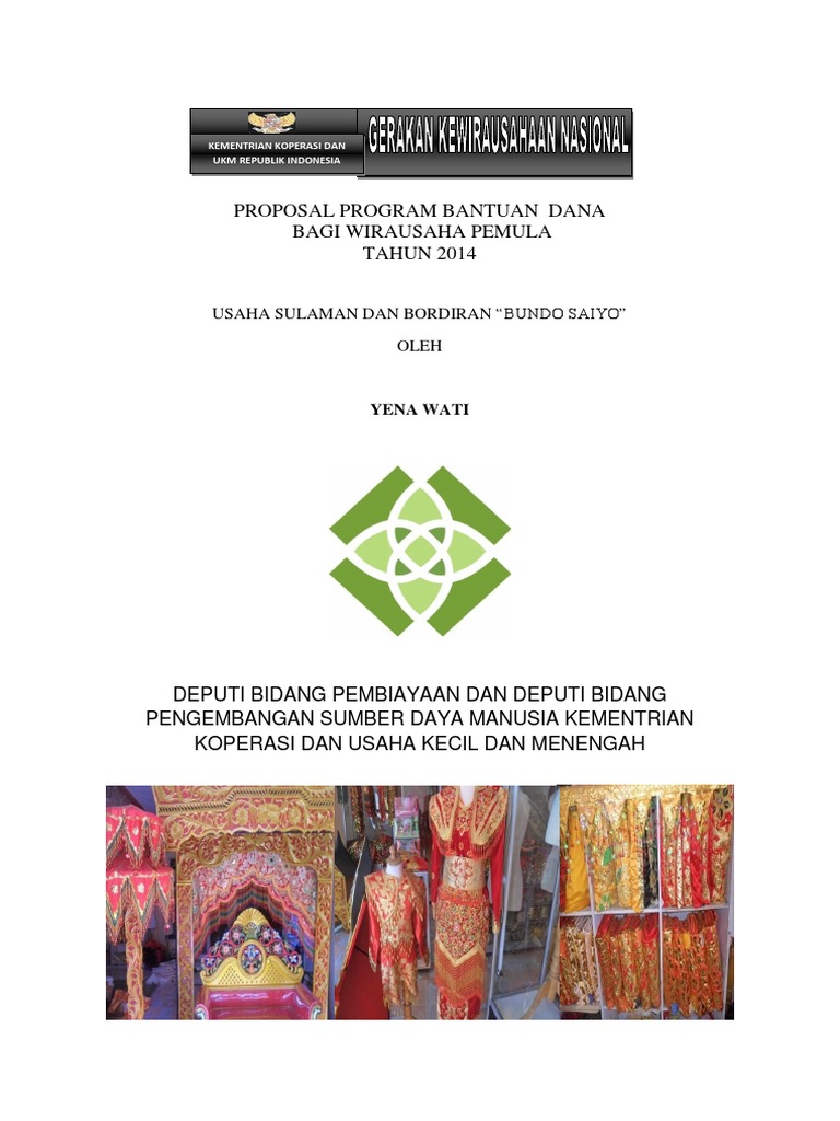 Proposal Bantuan Dana Wirausaha Pemula | PDF