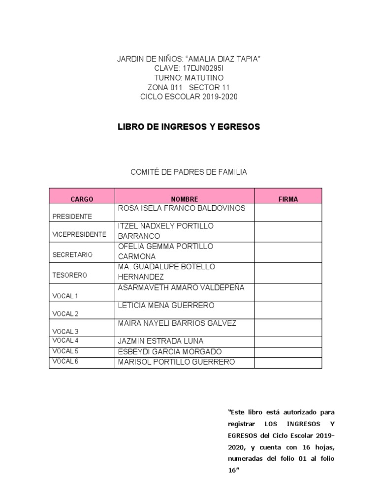 Portada Libro Contable | PDF