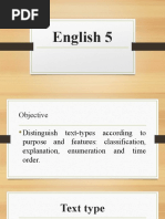 English5 Q3M1L3 Text Type Enumeration | PDF | Learning | Cognition