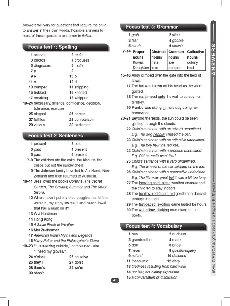 Stretch English 9 10 Years Answers PDF | PDF | Adjective
