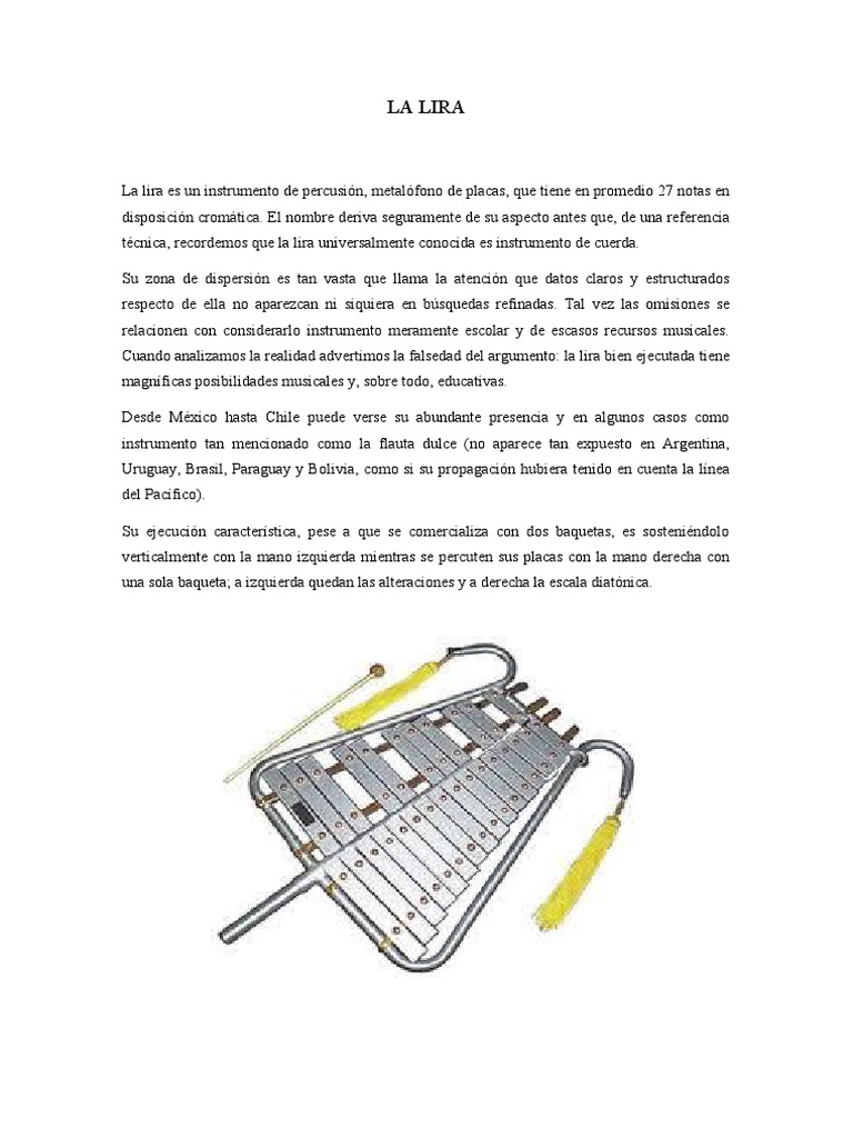 La lira: Un instrumento de percusión con grandes posibilidades ...