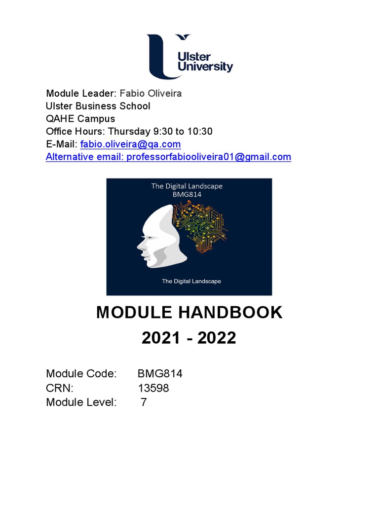 Module Handbook Digital Landscape 2021 2022 | PDF | Libraries | Digital ...