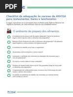 Checklist - Abertura e Fechamento | PDF | Cachorro-quente | Queijo