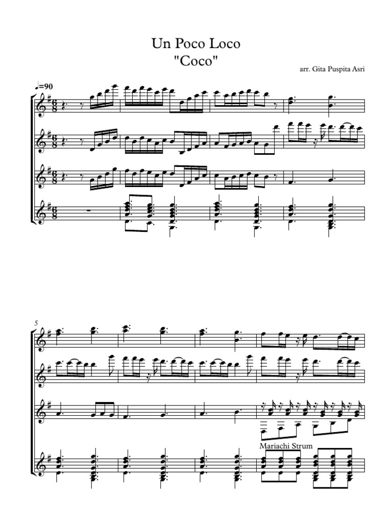 Un Poco Loco Guitar Quartet | PDF | Ouverture (échecs) | Échecs