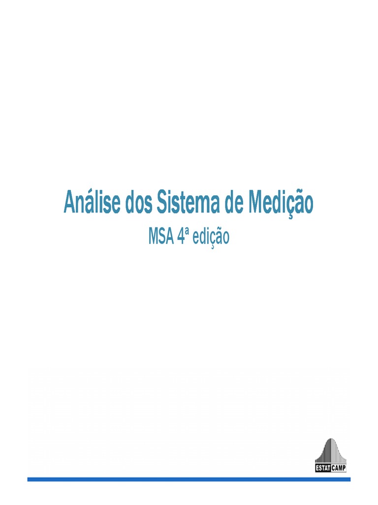 MSA 4. Ed. - Estat Camp - 2015-06 | PDF | Medição | Análise de variação