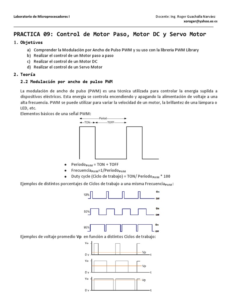 P09 Control de Motores | PDF | Ingenieria Eléctrica | Electricidad