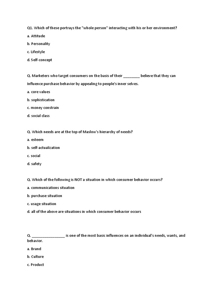 Tybmm Sem V Consumer Behaviour Pdf Consumer Behaviour Behavior