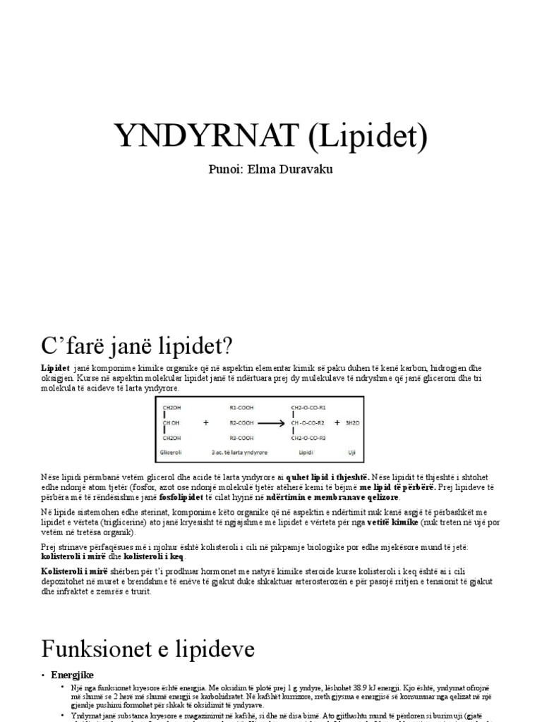 YNDYRNAT (Lipidet) | PDF
