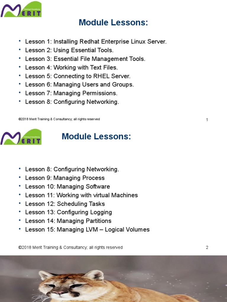 Module Lessons:: ©2018 Merit Training & Consultancy All Rights Reserved ...